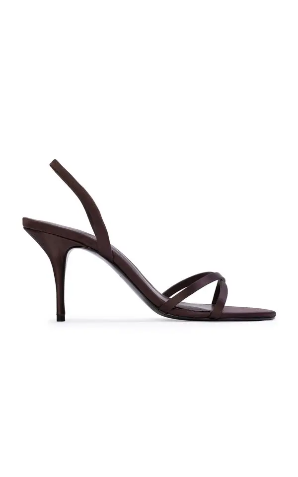 BLACK SUEDE STUDIO Jolla Satin Slingback Sandals