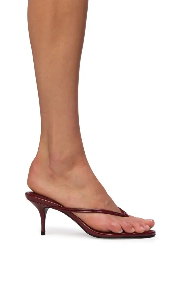 BLACK SUEDE STUDIO Marci Patent Leather Thong Sandals