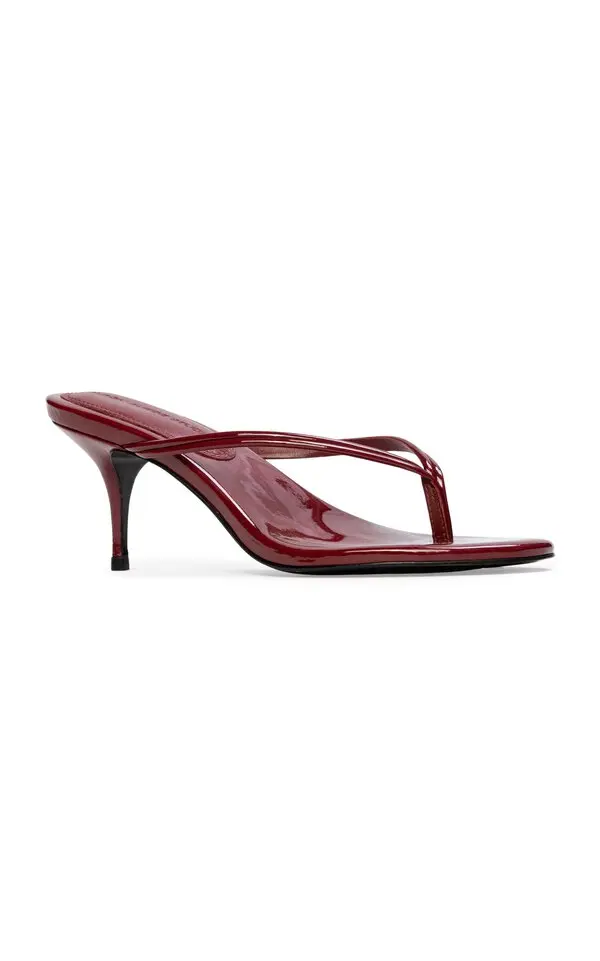 BLACK SUEDE STUDIO Marci Patent Leather Thong Sandals