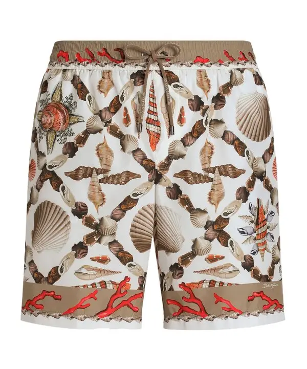 Dolce & Gabbana Dolce Gabbana Shell Printed Medium Swim Boxer Shorts