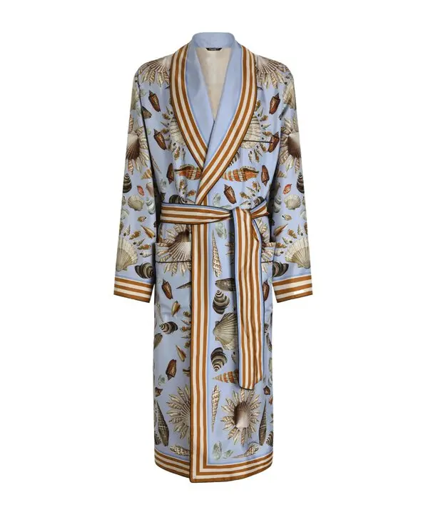 Dolce & Gabbana Dolce Gabbana Shell Printed Twill Robe - Multicolor