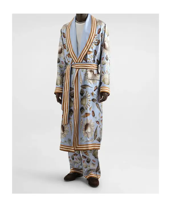 Dolce & Gabbana Dolce Gabbana Shell Printed Twill Robe