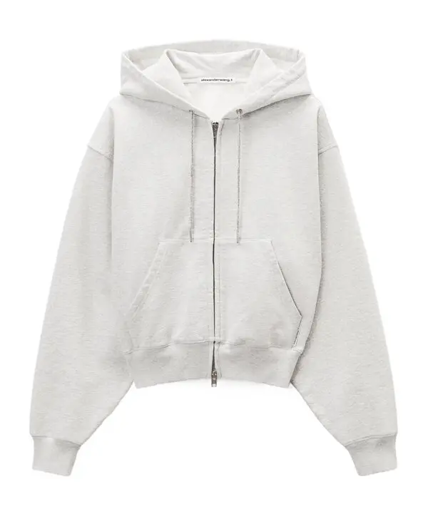 Alexander Wang Cropped Zip-up Hoodie