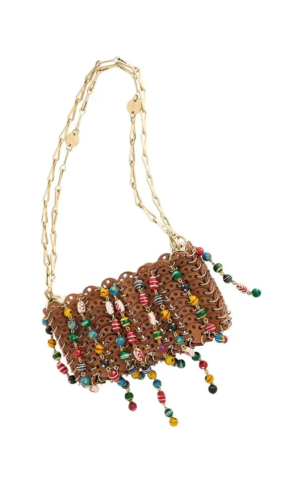 Rabanne Mini 1969 Fringed Wooden Chainmail Bag