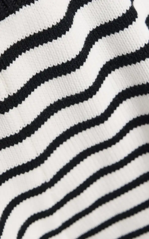 ELCE Cordelia Striped Cotton Shorts - Black/white