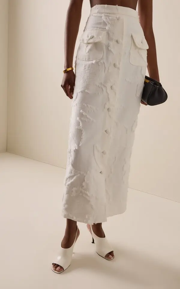 Adam Lippes Dakota Cotton Fil Coupe Skirt