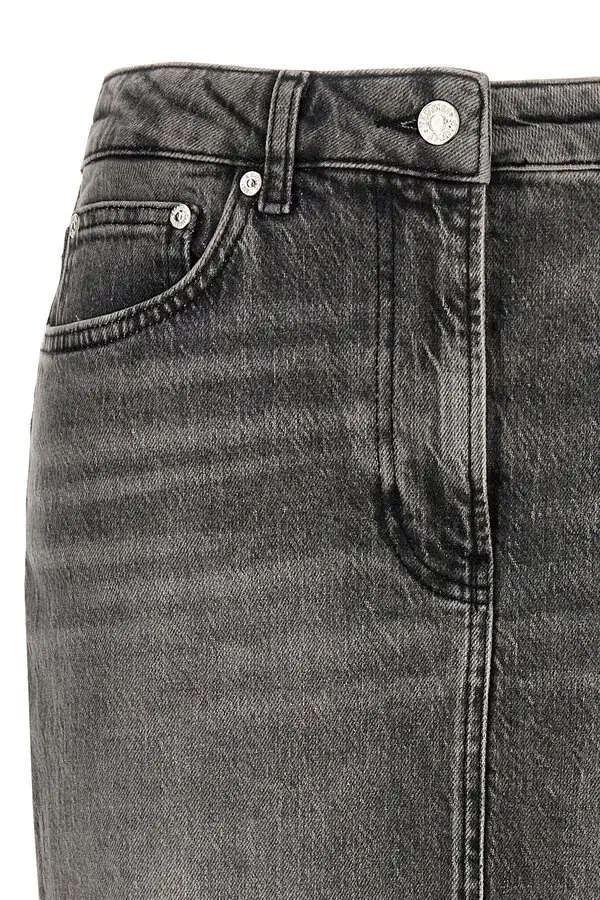 Moschino Side Slit Denim Skirt