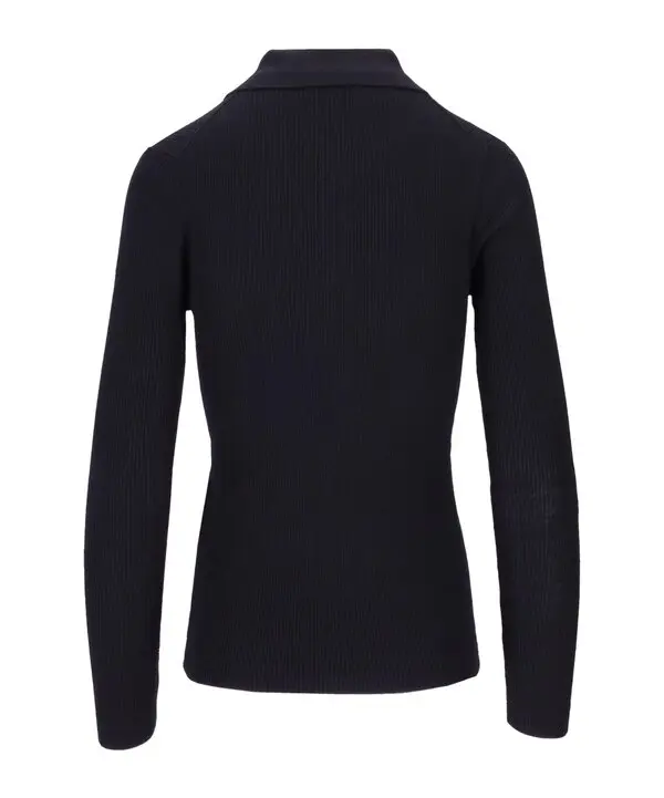 P.a.r.o.s.h Long-sleeve Ribbed Polo Shirt