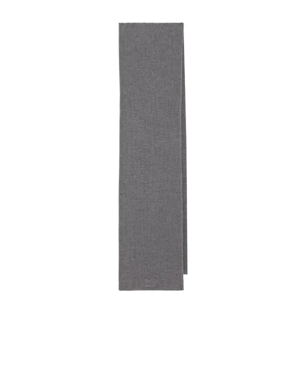 Dolce & Gabbana Dolce Gabbana Logo Patch Ribbed Scarf