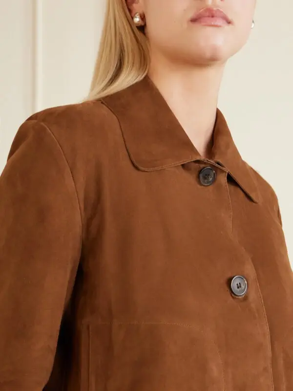 ARMA Emy" Suede Cropped Jacket - Brown