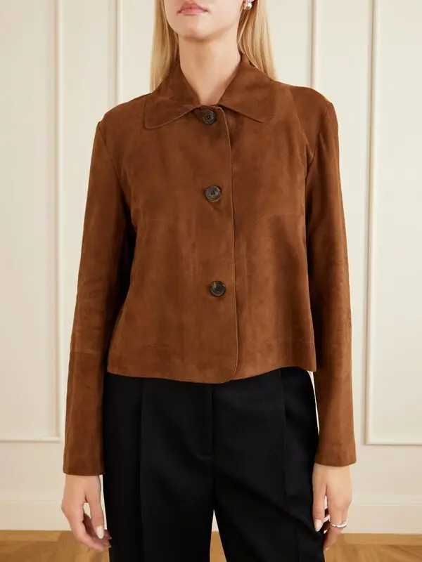 ARMA Emy" Suede Cropped Jacket