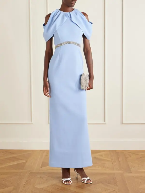 Rebecca Vallance Ayli̇n One-shoulder Embellished Cady Maxi Dress