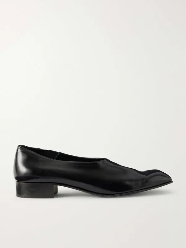 Khaite Colt Leather Slip-on Loafers