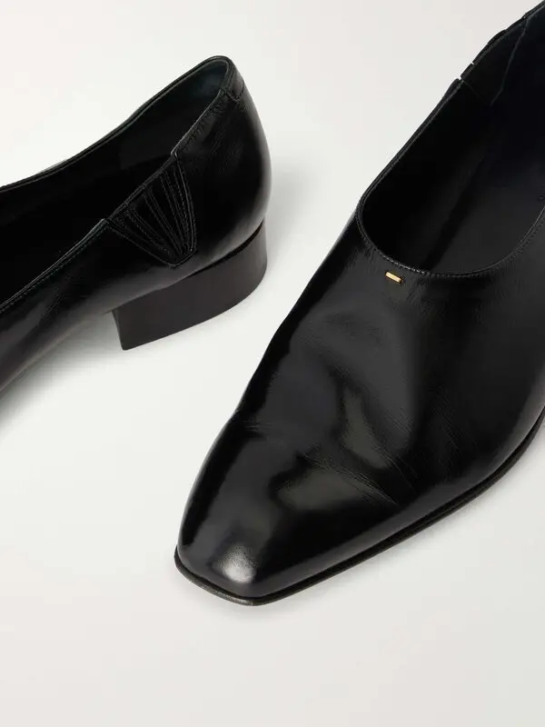 Khaite Colt Leather Slip-on Loafers