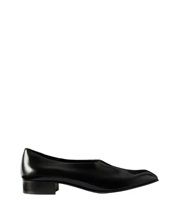 Khaite Colt" Glazed Leather Loafers - Black