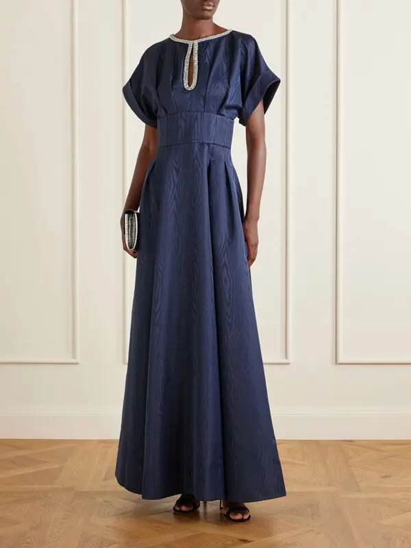 Rebecca Vallance Embellished Moire Gown
