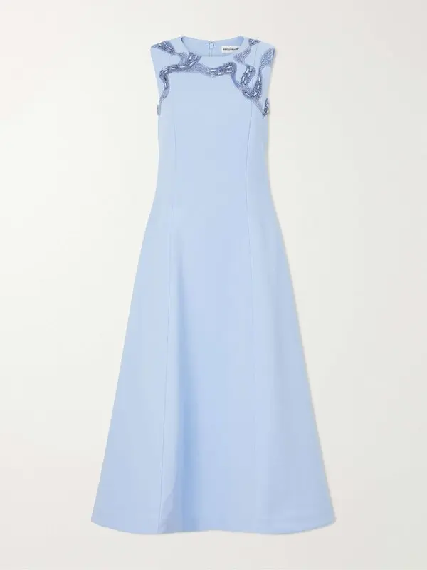 Rebecca Vallance Aylin Embellished Cady Midi Dress