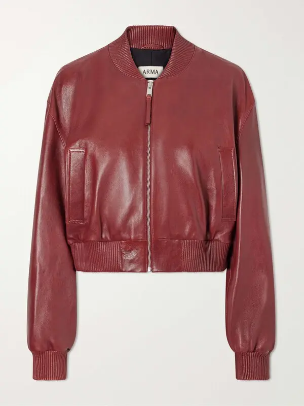 ARMA Hannan Leather Bomber Jacket