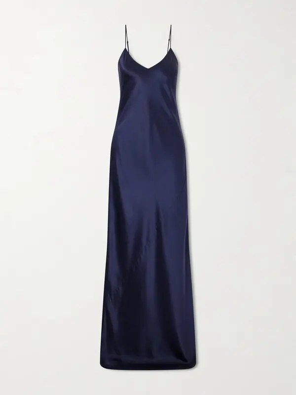 NILI LOTAN Silk-satin Cami Gown