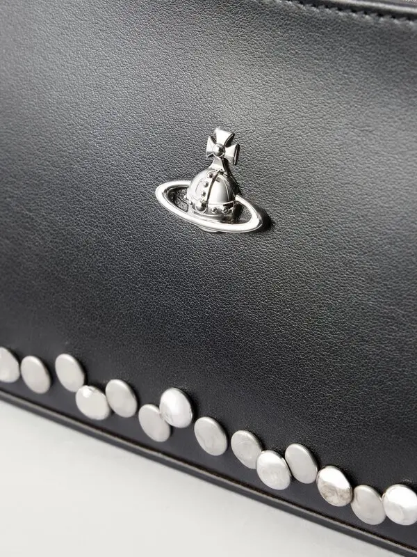 VIVIENNE WESTWOOD Tasha Studded Leather Shoulder Bag - Black