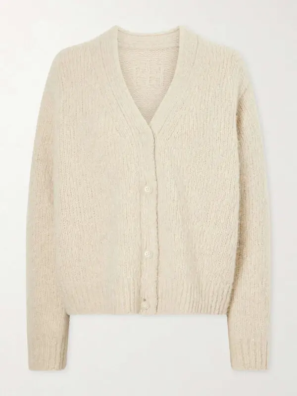 NILI LOTAN Lorana Wool And Cashmere-blend Cardigan - Beige