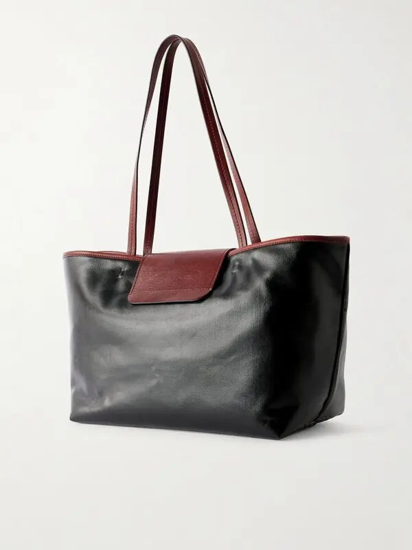 Versace Vivienne Medusa-embellished Leather-trimmed Tote
