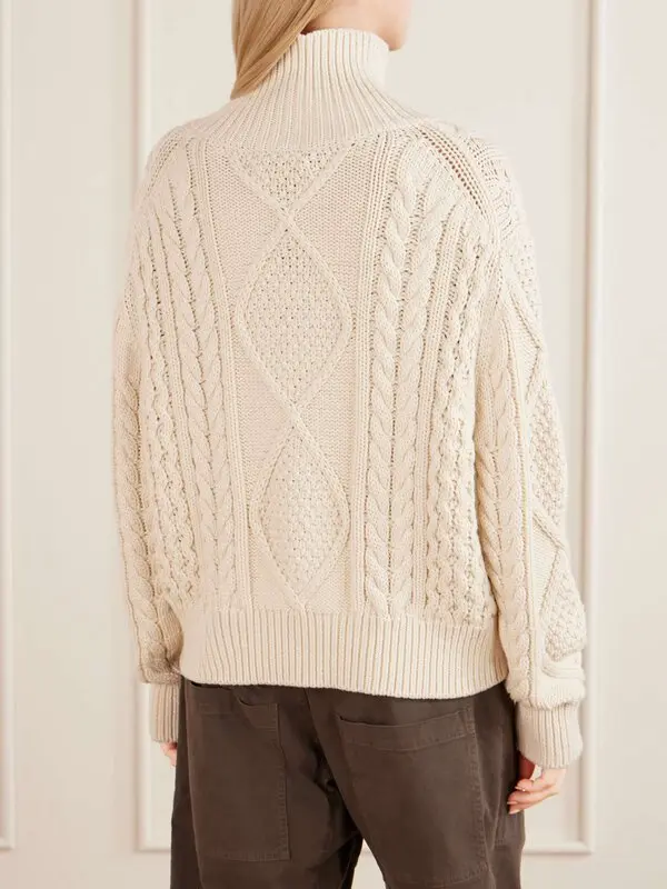 NILI LOTAN Kimmi Knitted Cotton And Cashmere-blend Sweater