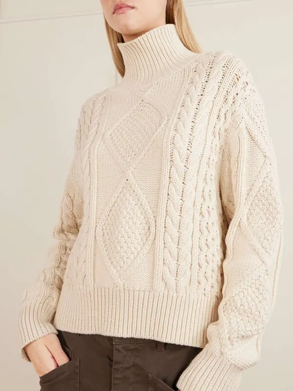 NILI LOTAN Kimmi Knitted Cotton And Cashmere-blend Sweater