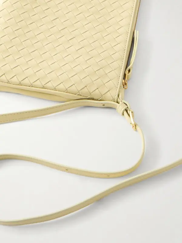 Bottega Veneta Gemellini Intrecciato Leather Shoulder Bag - Yellow