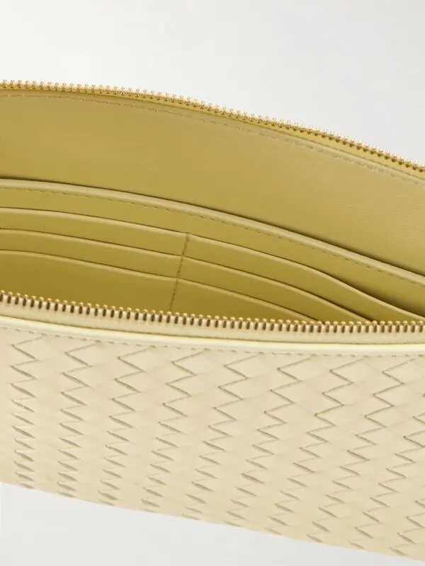 Bottega Veneta Gemellini Intrecciato Leather Shoulder Bag - Yellow