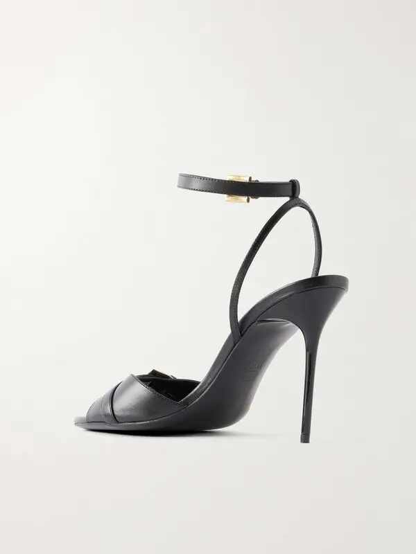 Balmain Anthem 95 Buckle-detailed Leather Sandals