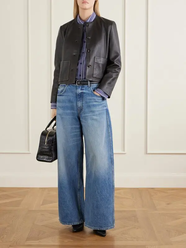NILI LOTAN Ophelie Leather Jacket - Black