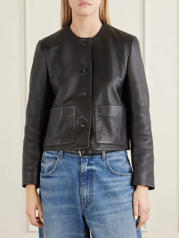 NILI LOTAN Ophelie Leather Jacket - Black
