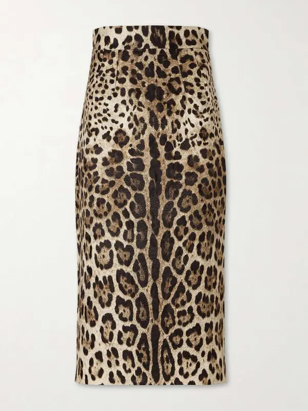 Dolce & Gabbana Leopard-print Cotton Midi Skirt - Leopard Print