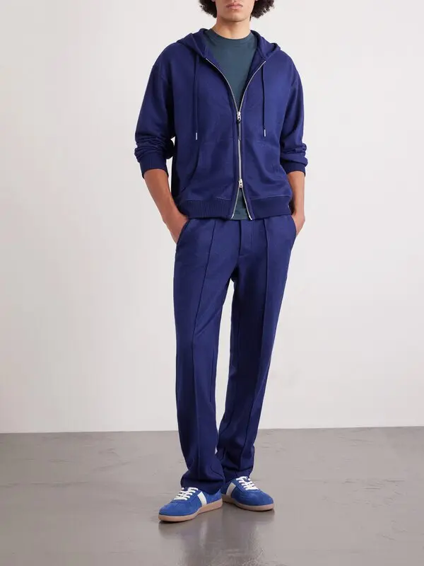 TOM FORD Straight-leg Pintucked Cashmere Sweatpants