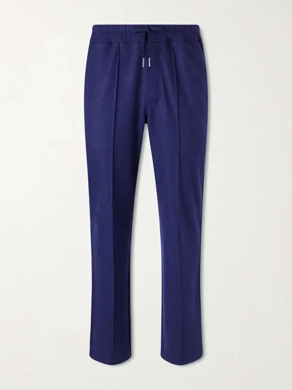 TOM FORD Straight-leg Pintucked Cashmere Sweatpants