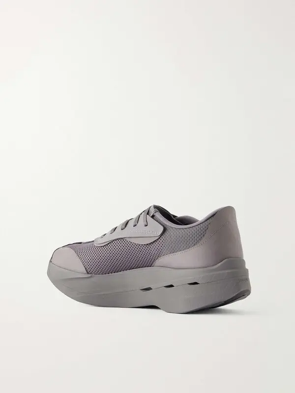 On Post Archive Faction Cloudbloom Stretch-knit And Mesh Sneakers
