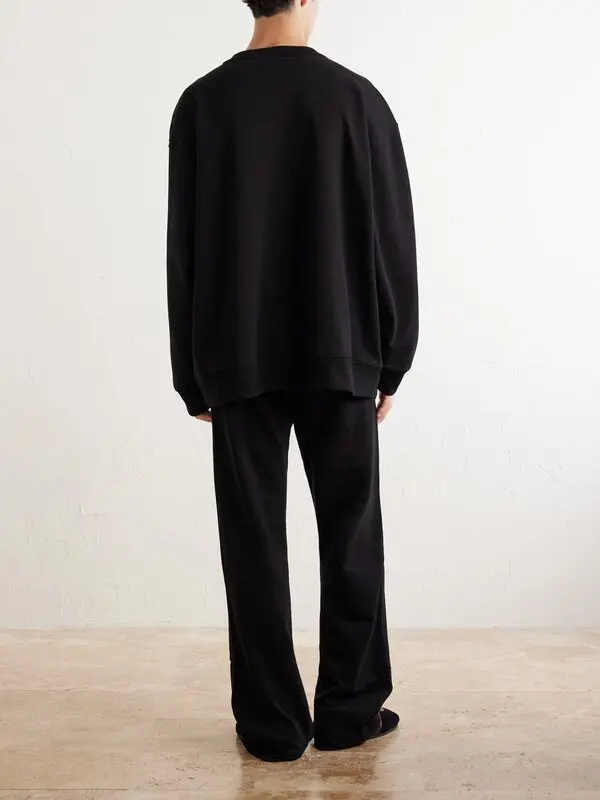 Dries Van Noten Oversized Cotton Sweatshirt - Black