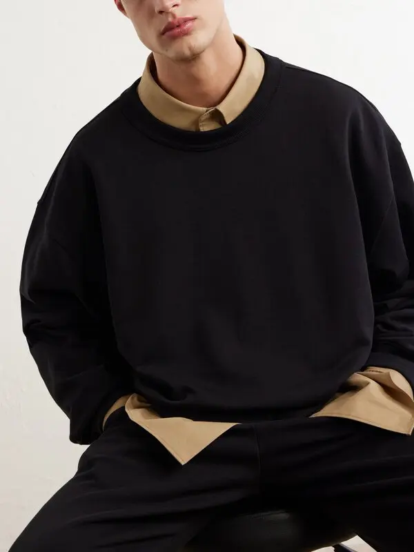 Dries Van Noten Oversized Cotton Sweatshirt - Black