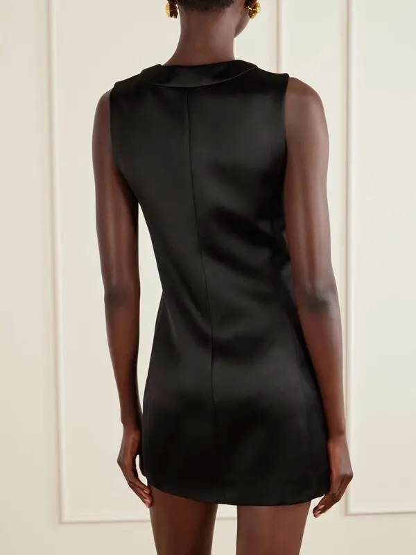 Saint Laurent Crystal-embellished Crepe Mini Dress