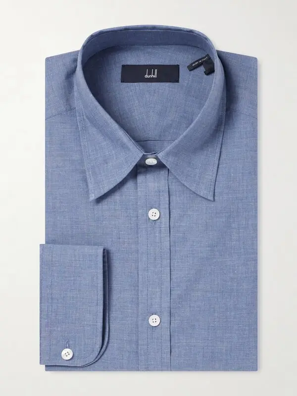Dunhill Cotton-chambray Shirt - Blue