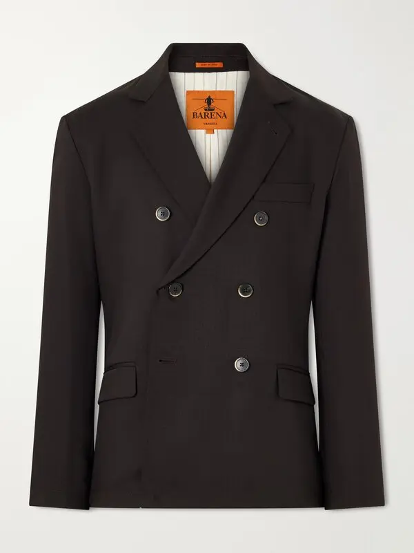 Barena Venezia Double-breasted Virgin Wool-gabardine Blazer