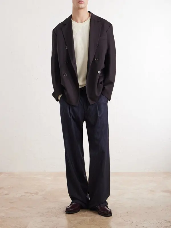 Barena Venezia Double-breasted Virgin Wool-gabardine Blazer