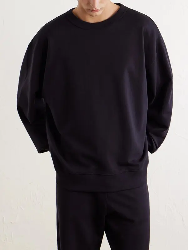 Dries Van Noten Oversized Cotton Sweatshirt - Blue