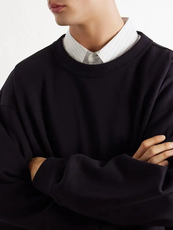 Dries Van Noten Oversized Cotton Sweatshirt - Blue