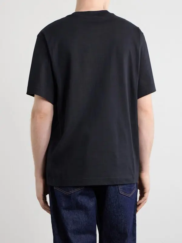 Burberry Logo-embroidered Cotton-jersey T-shirt