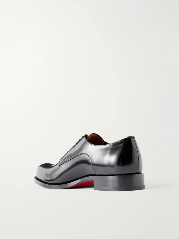 CHRISTIAN LOUBOUTIN Moustachou Leather Oxford Shoes