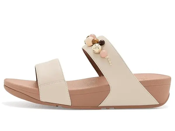 Fitflop Lulu Beaded Slide Sandals - Beige