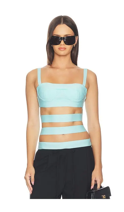 NIIHAI Sneak Bandage Top In Baby Blue - Ice