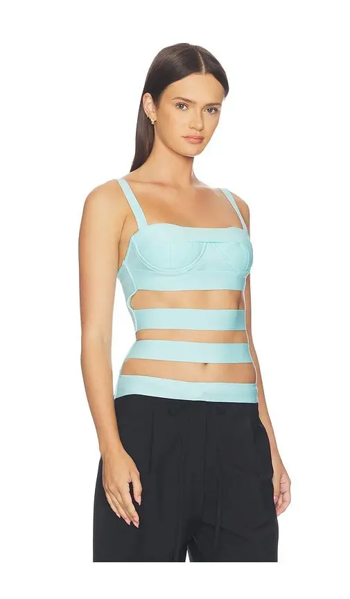 NIIHAI Sneak Bandage Top In Baby Blue
